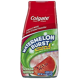 Colgate Anticavity Kids Toothpaste with Fluoride for Ages 2+, Watermelon Burst Flavor - 4.6 Ounce (4 Pack)