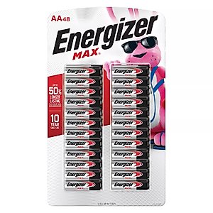 Energizer MAX AA Batteries (48 Pack), Double A Alkaline Batteries, UPN-153922