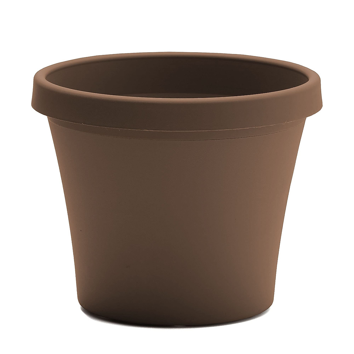 Bloem Terra Pot Round Planter: 16", Chocolate, (No Saucer Included) Matte Finish, Durable Resin, Traditional Style Pot, For Indoor and Outdoor Use, Gardening, 8 Gallon Capacity, Saucer Sold Separately