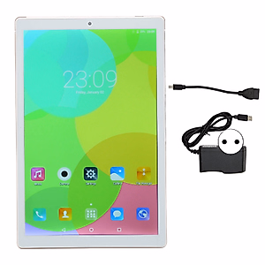 Luqeeg 10in Tablet - 6GB RAM 128GB ROM, HD IPS Touchscreen 2.4G 5G WiFi Tablet with Dual Speakers for 11 Type C Rechargeable Gaming Tablet for Entertainment Study, 5000mAh