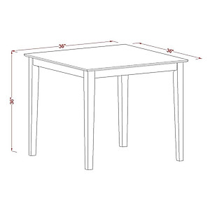 East West Furniture VNT-WHI-T Vernon Square Counter Height Dining Table for Small Spaces, 36x36 Inch, Buttermilk & Cherry