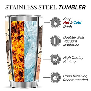 FOCIUZTA 20oz Whimsical Mother and Daughter Hug Tumbler with lid, Travel Coffee Cup, Ideal for Easter, Mother Day, and birthday gifts