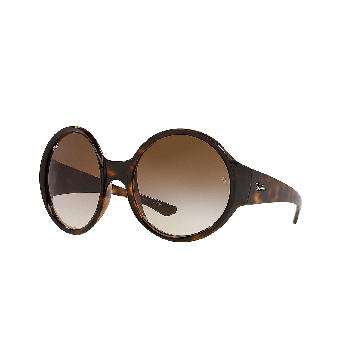 Ray-Ban Rb4345 Round Sunglasses, Havana/Brown Gradient Dark Brown, 58 mm