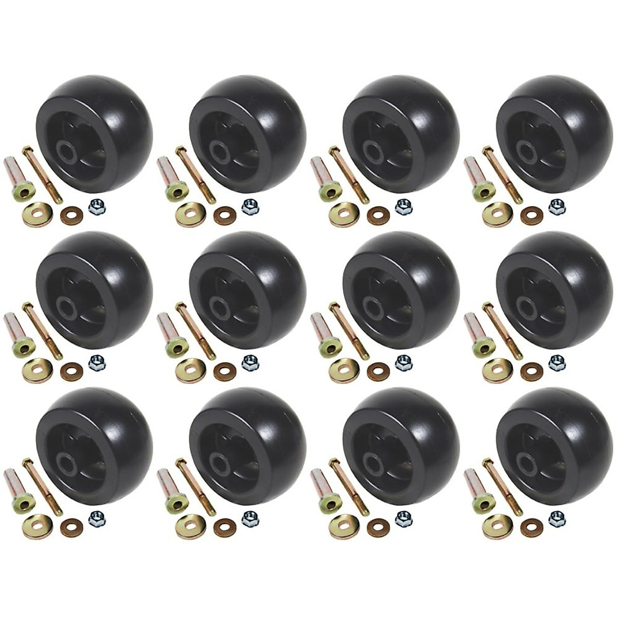 Stevens Lake Parts Twelve (12) Deck Wheel Rollers Kits Fits Toro Fits Exmark 103-3168 103-4051 1-603299 Tractors