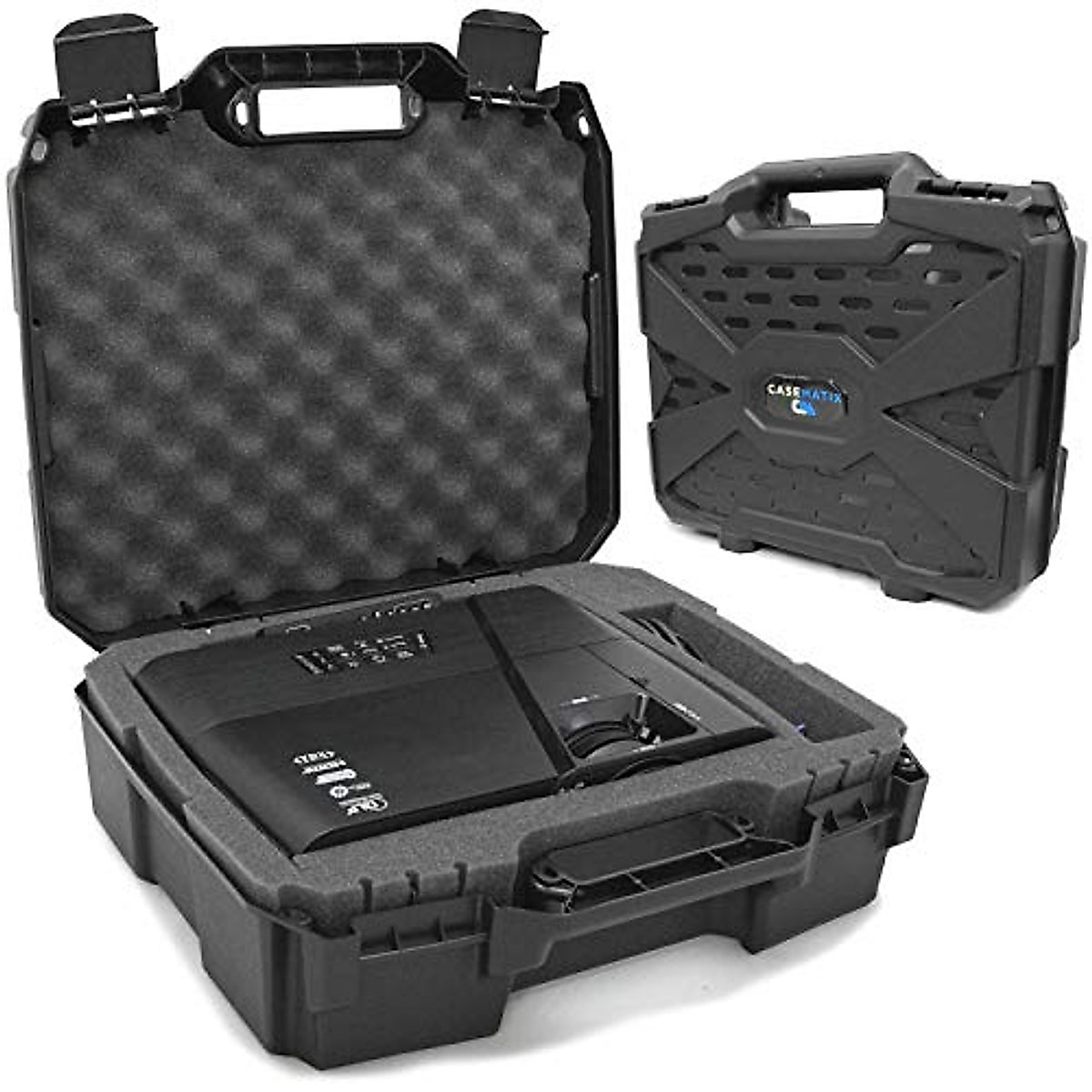 Casematix Projector case Compatible with Select Epson Projectors VS240, VS345, VS340 3LCD, XGA, SVGA - Check Projector Sizing