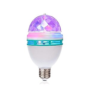 TRENDBOX E27 3W LED Full Color Rotating Auto Crystal Ball Bulb AC 85-260V Mini Party Light Lamp Energy Saving Disco DJ