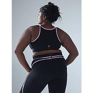 Savage X, Womens, X Mesh Medium-Impact Sports Bra, Black Caviar, XL