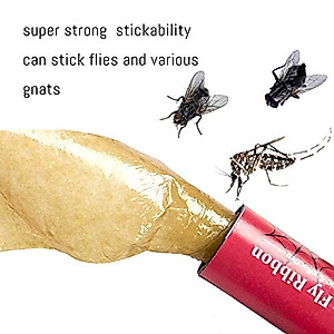 Stingmon 20 Roll Fly Traps Outdoor, Fruit Fly Trap for Indoors, Fly Paper, Hanging Sticky Fly Strips Fly Tape Fly Catcher Fly Ribbon Fly Killer Gnat Traps for Plants Kitchen, Family Farm