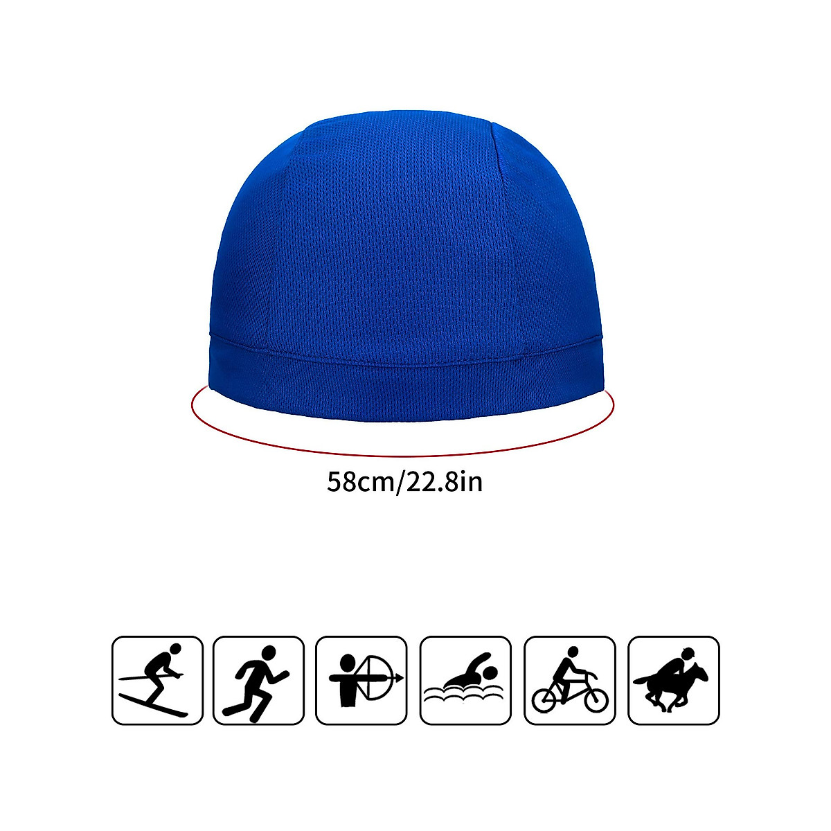 SATINIOR 9 Pieces Helmet Liner Skull Caps Sweat Wicking Cycling Hat Cooling Beanie Hat (Chic Colors)