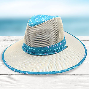 Qwave Safari Hats - Packable Mesh Sides Fishing Hat - 3 Color Options - Outdoors Tribe Sun Hat for Women or Men, Teal