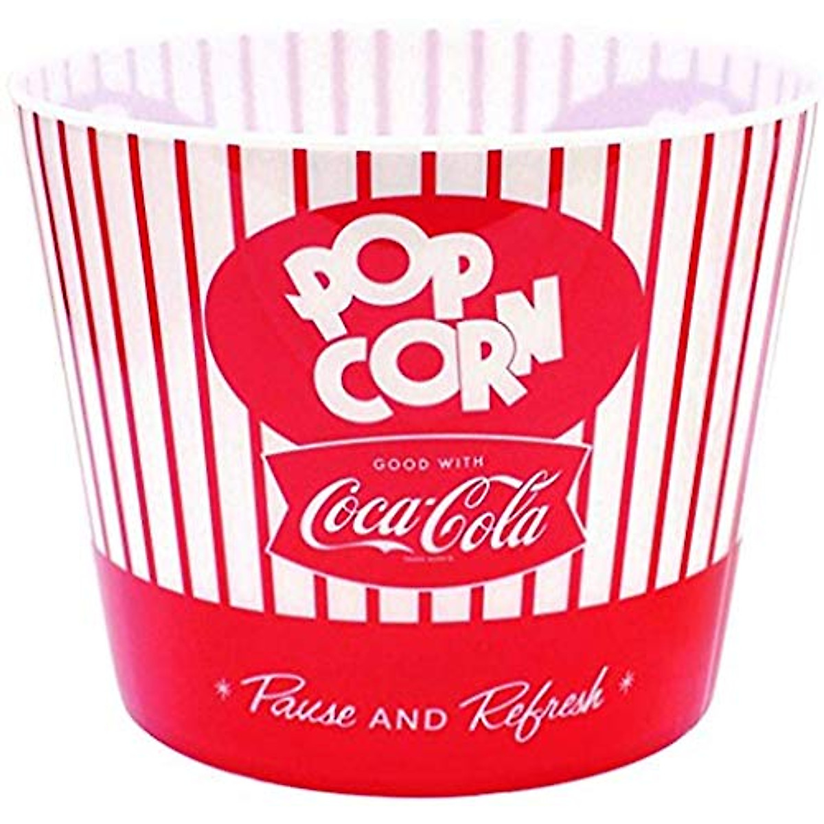 Tablecraft Coca-Cola Popcorn/Snack Bucket"Pause & Refresh" (CC400), Red