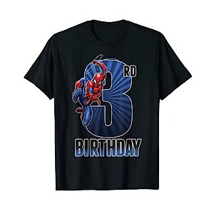 Marvel Spider-Man Swinging 3rd Birthday Graphic T-Shirt
