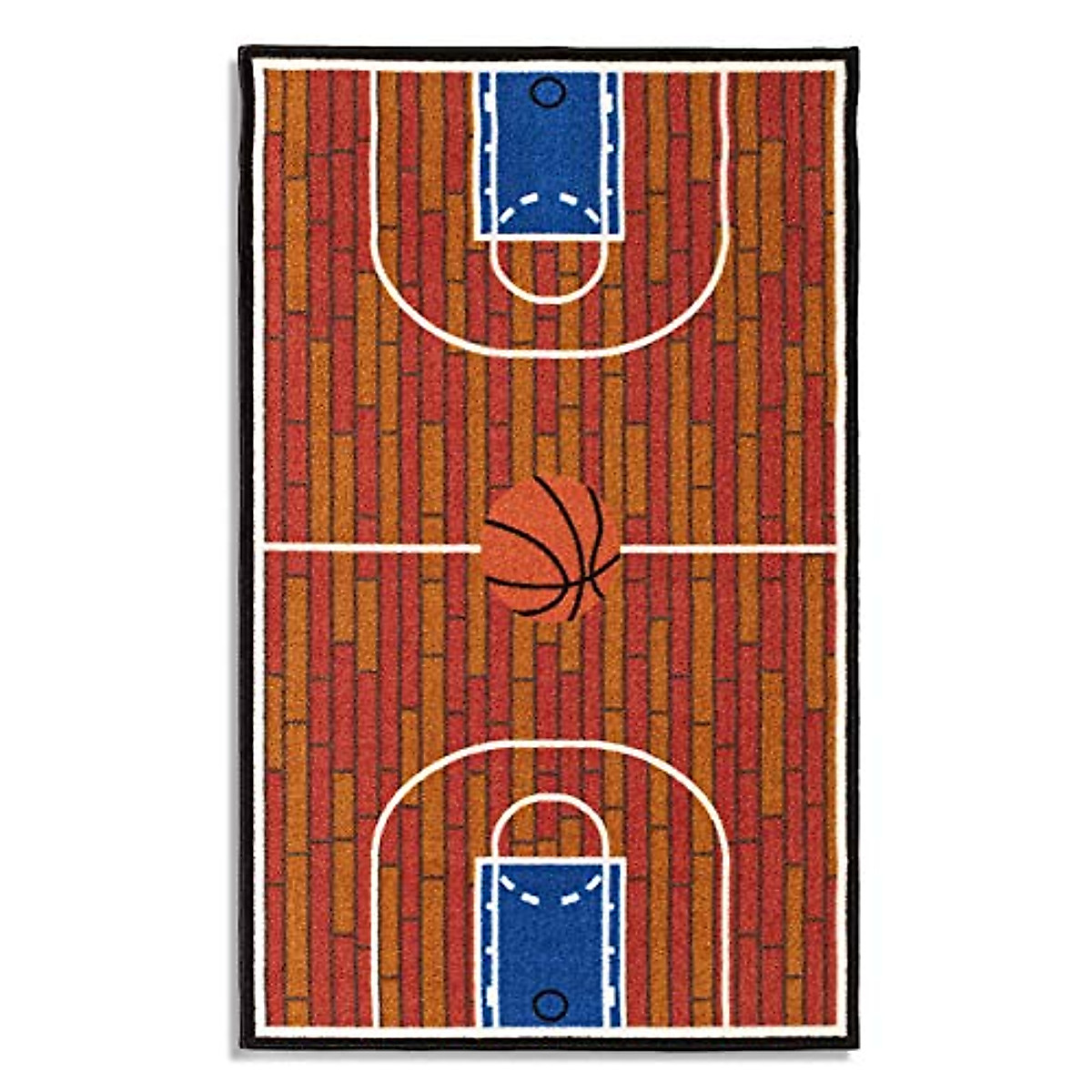 Furnish my Place 690 Rust Basketball Childrens Play Area Rug for Bathroom, Playroom & Kindergarten Classroom, (2'2"x3')