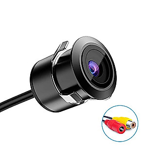 Backup Camera, 18.5mm Rear View Camera 170° View Angle, 12V CCD Reverse Camera with Parking Guidelines Mirror Image Night Vision Waterproof Parking Camera for 12V Car Mini-Truck RV SUV Minivan Camper