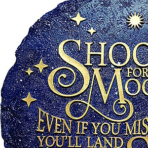 Spoontiques - Garden Décor - Shoot for The Stars Stepping Stone - Decorative Stone for Garden