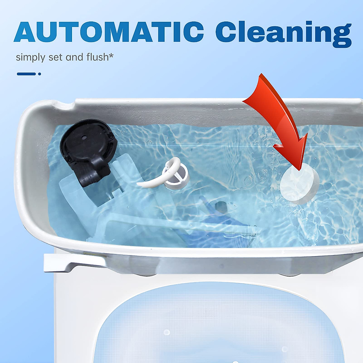 ✅ 𝗩𝗮𝗰𝗽𝗹𝘂𝘀 Toilet Bowl Cleaner Tablets 12 PACK, Automatic Toilet Bowl Cleaners with Bleach, Durable Toilet Tank Cleaners with Sustained-Release Technology, Household Toilet Cleaners with Easy Operation