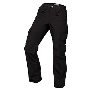 LA Police Gear Women's Operator Tactical Pant, Elastic Waistband Uniform Cargo Pants for Women, Ladies' Durable Work Pants - Black - 18 - Regular