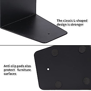 Book Ends to Hold Books,sagrynfp A Black bookend, Kitchen bookends That are Larger in Size,Bookends Decorative Unique,Cool Bookends,Bookends for Heavy Books,bookend Shape of an L