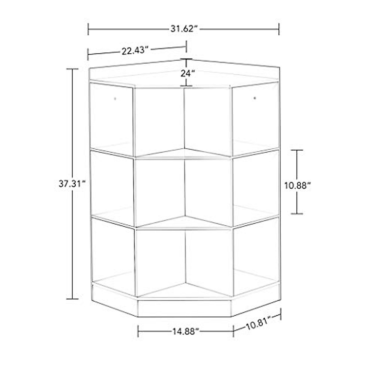 RiverRidge 02-144 Corner Cabinet, White