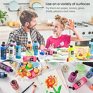 ARTEZA 16 Kids Tempera Paint Set, 13.5 oz/400 ml, Non-Toxic Washable Tempera Paint Bottles, Kids Art Supplies