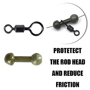 30 Pcs Helicopter Rigs Line Protector Swivels Connector Fishing Hook Stopper for Carp Fishing.
