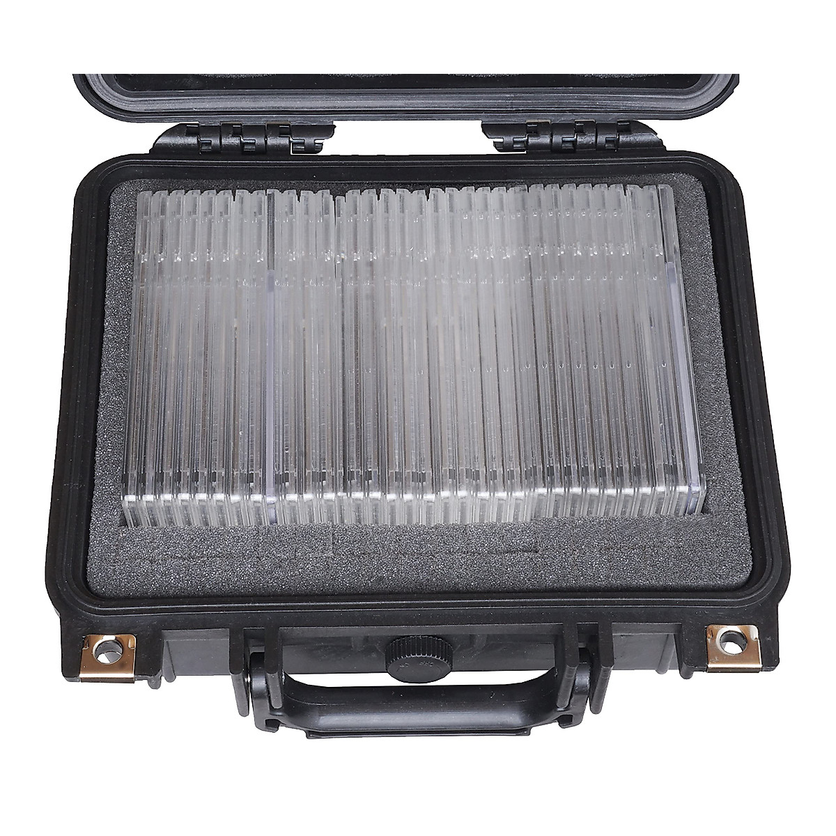 Case Club Graded Card Storage Box Fits up to 34 Card Slabs, or 100+ Sleeve Top Loaders- Travel Case fits Pokemon, MTG, & Sports Trading cards in Waterproof Exterior with Customizable Foam Interior