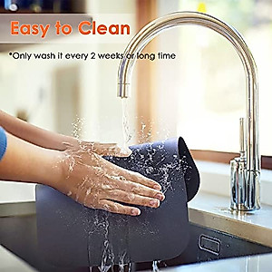 Coffee Mat,Coffee Maker Mat for Countertops,Dish Drying Mat for Kitchen,Coffee Bar Accessories Fit Under Coffee Machine Coffee Pot - Table Mat Under Appliance, Absorbent Draining Mat Dark Grey