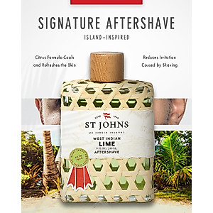 St Johns West Indian Lime Aftershave Lotion 8 Oz Splash. Fresh Lime Scent for Men. Cool and Refreshing Aftershave Lotion. One of our Best Aftershaves for 70 years.