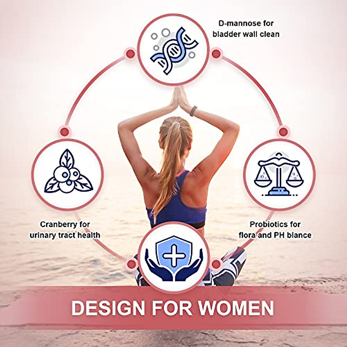 NATURE TARGET Probiotics-for-Women Prebiotics-and-Probiotics-Powder, 100-Billion-CFUs 45-Day-Supply, Women's-Probiotic with D-Mannose and Cranberry for Urinary Tract/Gut/Digestive Health