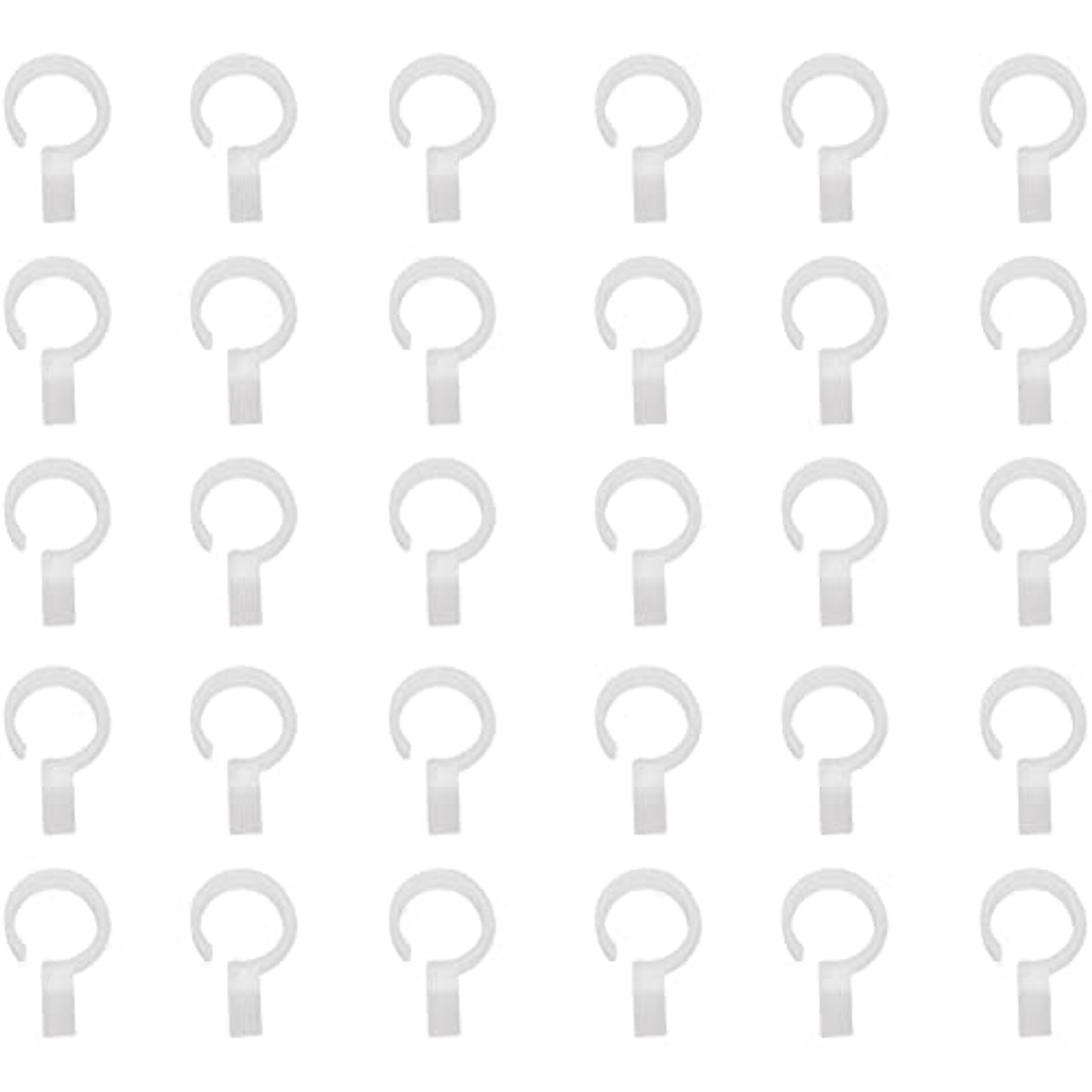 lasenersm 30 Pieces Windproof Hook Hanger Buckle Hook Clips Plastic Cloth Hanger Buckles Clothes Hanger Hooks Windproof Clothes Hanger Clip Buckle, White(for 19-21mm Round Tube)