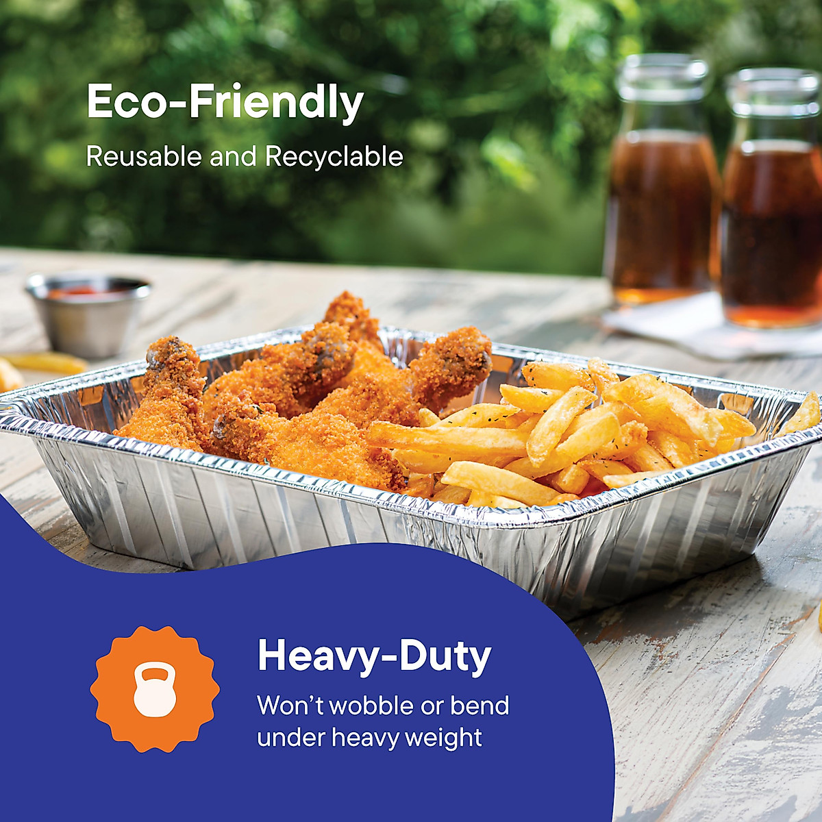 Aluminum Pans 9x13 Disposable Foil Pans [30-Pack] Heavy-Duty Baking Pans, Half-Size Deep Steam Table Pans - Tin Foil Pans Great for Cooking, Baking, Heating, Storing, Food Prepping by Stack Man