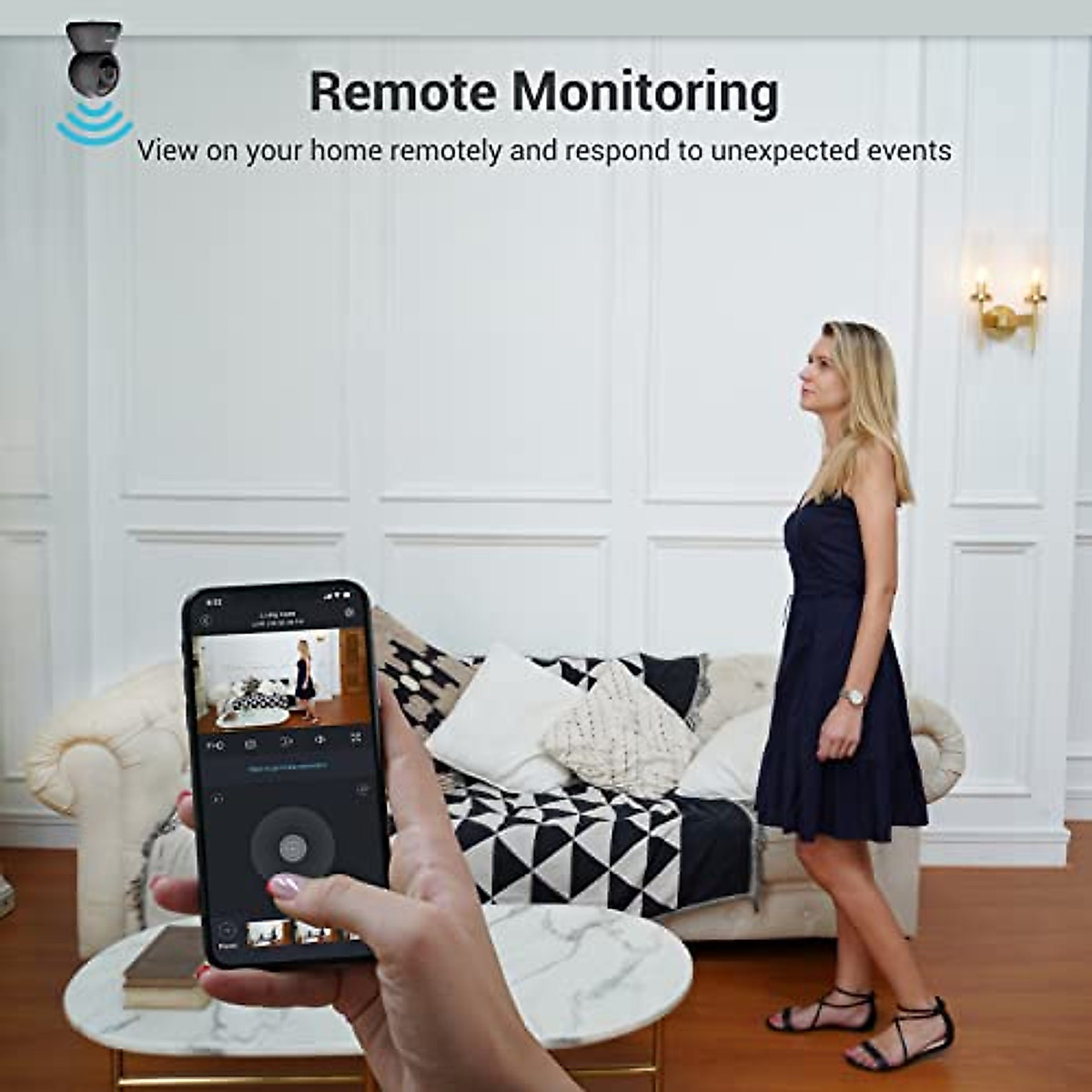 blurams Security Camera, 2K Baby Cameras Pet Camera 360-degree for Home Security w/Smart Motion Tracking, Phone App, IR Night Vision, Siren, Works with Alexa & Google Assistant & IFTTT, 2-Way Audio