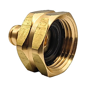 GRIDTECH Brass Garden Hose Adapter Swivel Fitting, 1/2” PEX Barb and 3/4” GHT Female Connector, Heavy-Duty High-Pressure Support, Rust and Corrosion Resistant, Patent Pending