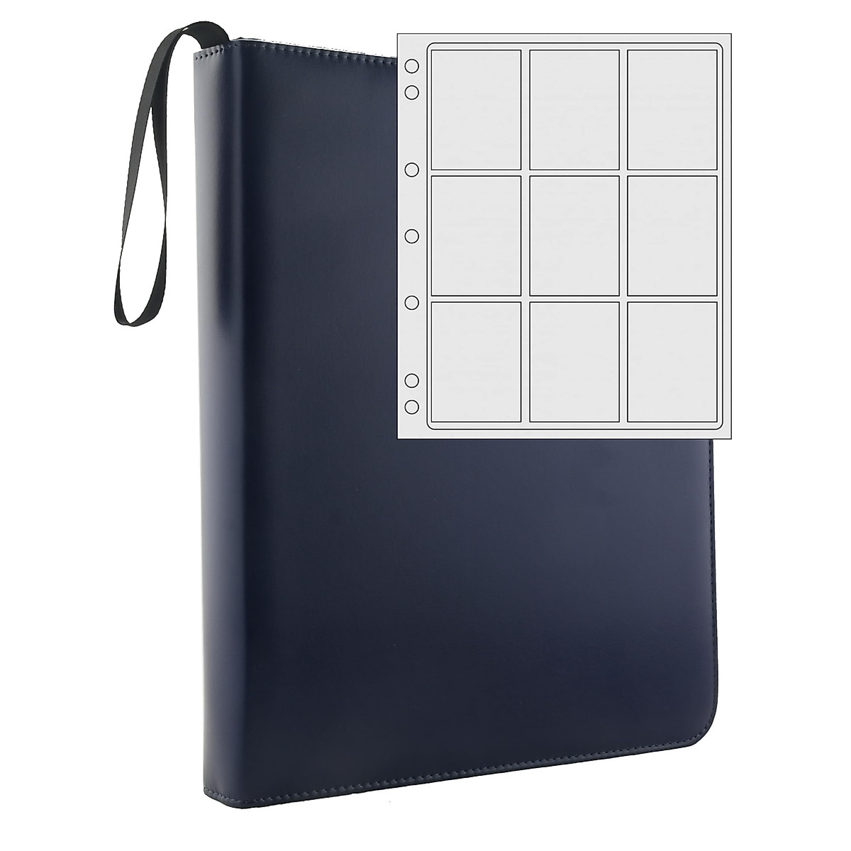 Ursae Minoris Echelon Zipper Album with Collector's Pages for 36 Coins in Standard Certified or Certified-Style Holders PCGS, NGC, ANACS, Lighthouse, Guardhouse, BCW, Ursae Minoris – Deep Blue