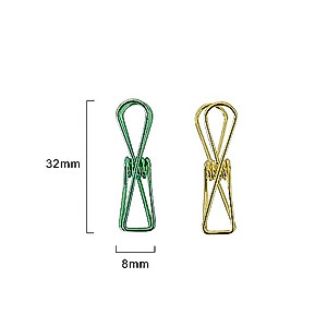 10PCs/Box Hollowed Out Design Metal Binder Clip Long Tail Clips Office Hand Book Folder Paper Organizer Stationery Fish Clip (Color : 10pcs)