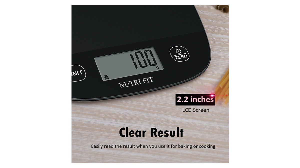 NUTRI FIT Digital Food Scale - Accurate Kitchen Weighing