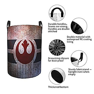 Laundry Hamper Larger Capacity Collapsible Dirty Cloth Hampers St-Ar-Wa-Rs Reb-El Alli-Ance Laundry Basket Freestanding Clothes Toy Storage Decorative Organizer In Living Room