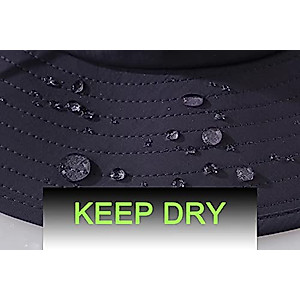 PLCWSCFV Sun Hats for Men Bucket Boonie UV Protection UPF50+ Waterproof Wide Brim Foldable Packable Fishing Beach Safari Light Grey X-Large XX-Large XL XXL