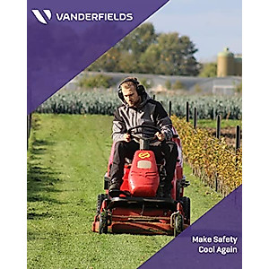 Vanderfields Ear Protection Earmuffs - Shooting Ear Muffs for Noise Cancelling - Passive Reduction for Safety Hearing - Adult Headphones for Lawn Mowing, DIY, Construction, Woodworking -Midnight Black