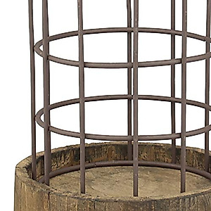 Stonebriar SB-5393C 2PC Wire METAL CLOCHE SET, Set of 2, Brown