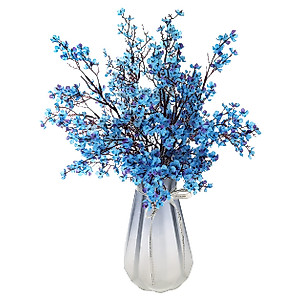 AngelUU Artificial Flowers 6Pcs Babys Breath Fabric Cloth European Fake Silk Plants Decor Wedding Party Decoration Bouquets DIY Home Garden ,Blue