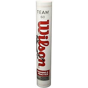 Wilson Team 60 Shuttlecocks - 12 Pack Tube