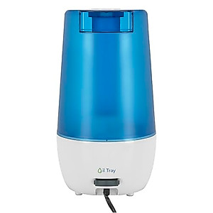 PureGuardian H965AR Ultrasonic Cool Mist Humidifier, 70 Hrs. Run Time, 1 Gal. Tank Capacity, 320 Sq. Ft. Coverage, Small Rooms, Filter Free, Silver Clean Treated Tank, Includes Essential Oil Tray