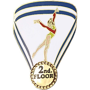 Snowflake Designs 2nd Place Floor Gymnastics Pin - 1616