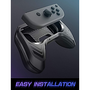 Mumba Grip for Nintendo Switch OLED & Nintendo Switch Joy-Con, 2-Pack Switch Controller Grip Handle Kit for Nintendo Switch Joy-Con (Black)