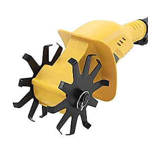 LOYALHEARTDY Cordless Tiller Cultivator, 20V 250RPM Electric Tiller Battery Powered Garden Cultivator with 2AH Rechargeable Battery Fast Charger