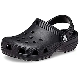 Crocs Kids' Classic Clog , Black/Black, 13 Little Kid
