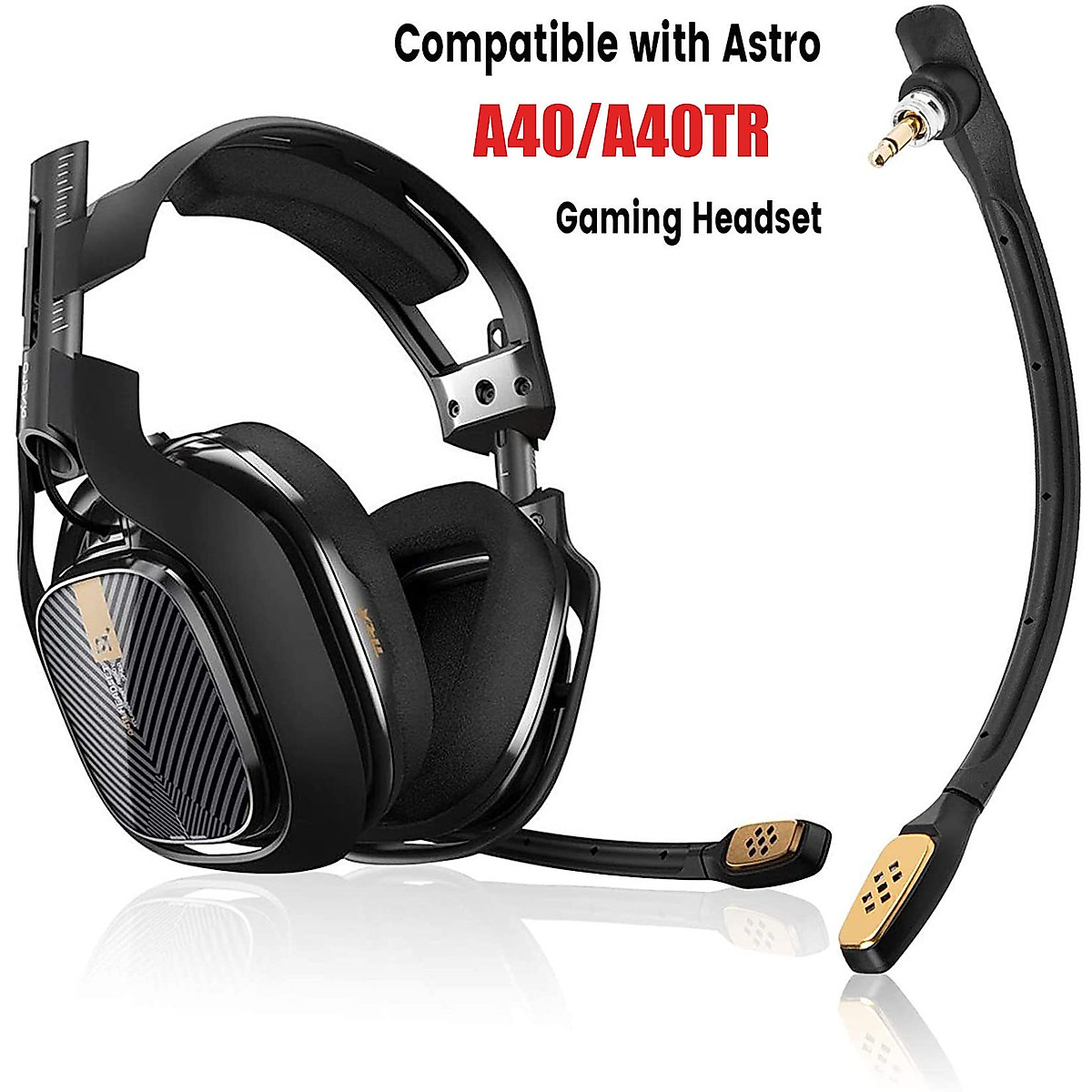 A40 Microphone Replacement for Logitech ASTRO A40/A40 TR Gaming Headset Microphone for PS5,PS4,Xbox One,Xbox Series X/S,PC,Mac,Phone,Detachable 3.5mm Noise Cancelling Headset Microphone Accessory