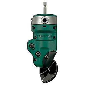 PacTool SS701 Snapper Shear - Sheet Metal Shears - Sheet Metal Cutter Drill Attachment - Cut Up to 18-Gauge Galvanized Steel, Aluminum, and Copper - Sheet Metal Tools - Carpenter Tools and Accessories