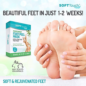 Soft Touch Tea Tree and Peppermint Foot Peel Masks